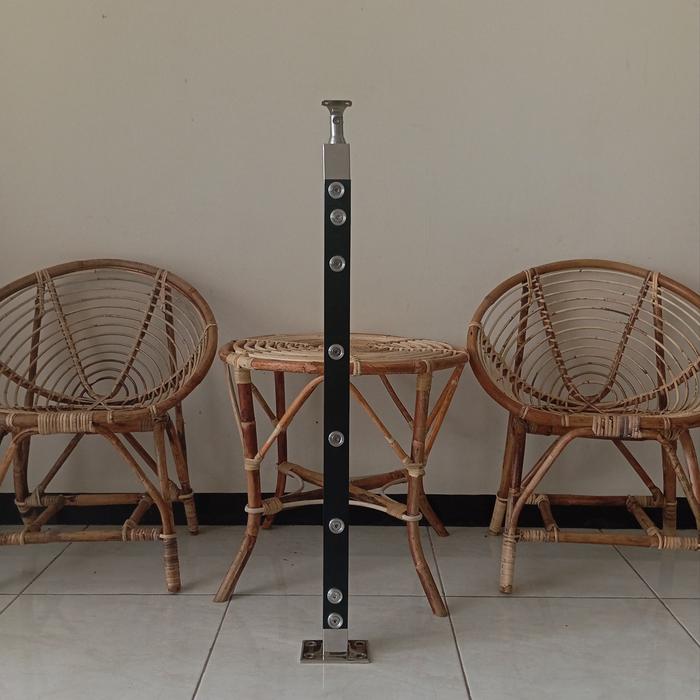 Jual Tiang railing tangga stainless plat coating / double plat Ss304 ...