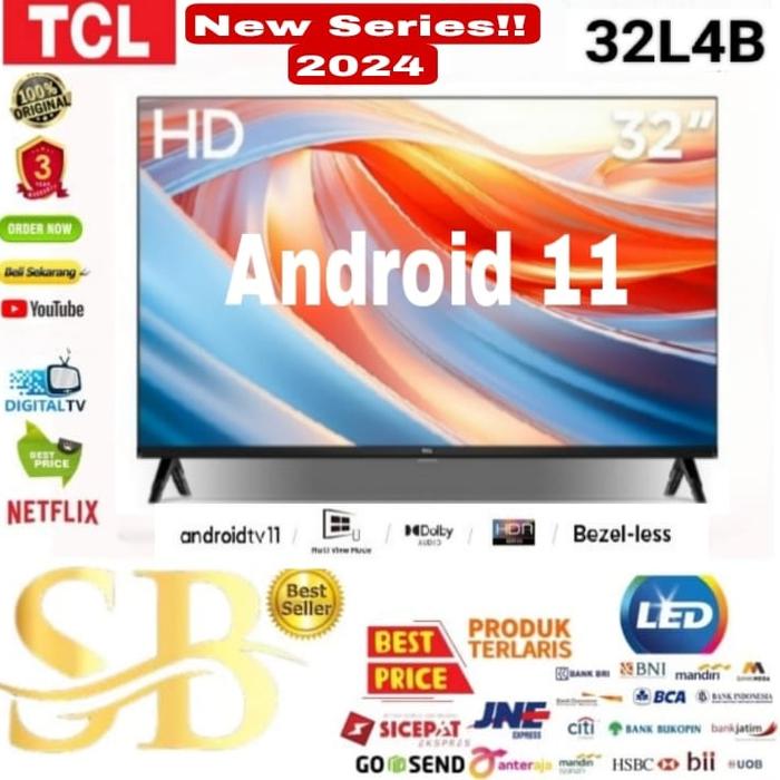 Jual TCL 32L4B Smart Tv Android 11.0 32 Inch HD Dolby Audio - New ...
