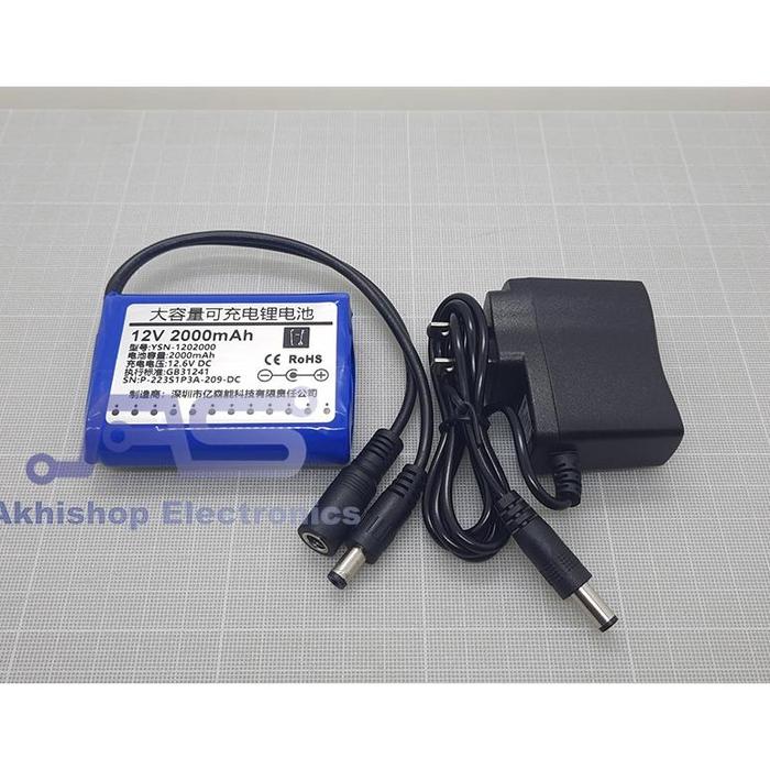 Jual Portable Power Supply for Arduino 12V 2000mAH Arduino Battery ...