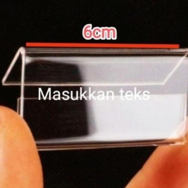 Jual akrilik display harga/price tag uk 4 x 6 cm tebal 2 mm - Kota ...