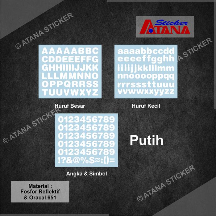 Jual Sticker Cutting Scotlite Angka + Simbol Untuk Menulis Sesuai ...