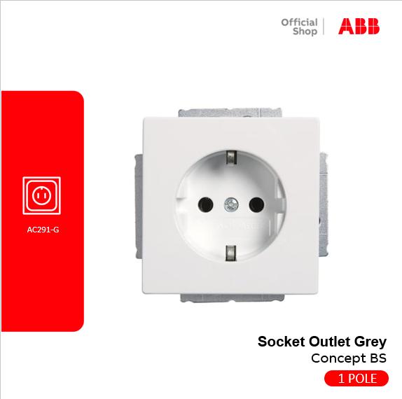Promo ABB Socket outlets SO Grey Concept BS AC291-G CBA032A251R1410 - Jakarta Barat - Glodok ...