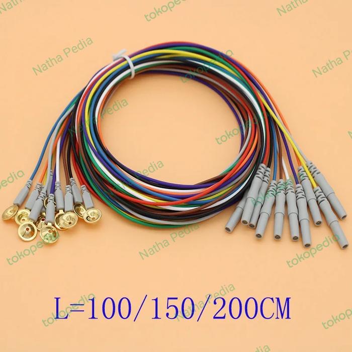 Jual kabel EEG cable elektroda berlapis emas 1 set / 10 pcs - Kab ...