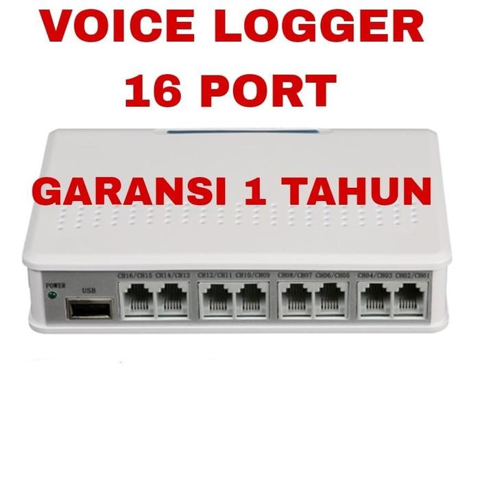 Jual Alat Rekam Perekam Telepon 16 Line PORT USB Voice Logger My Voice ...