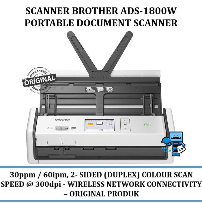 Promo Scanner Brother ADS-1800W Portable Document Scanner - Garansi ...