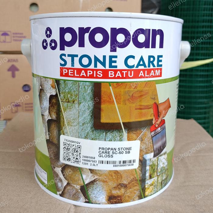 Jual propan stone care Clear Gloss 2.5 Liter pernis batu alam cat batu ...