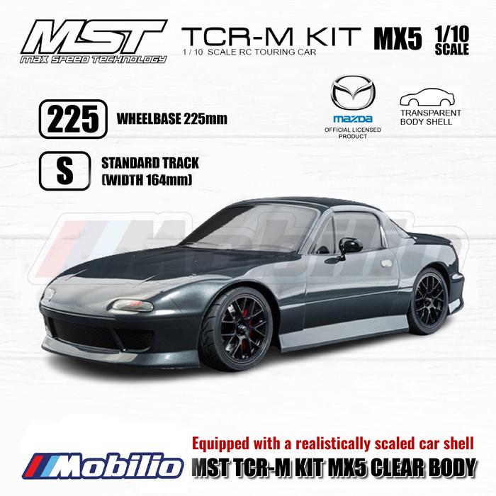 Jual MST TCR-M RC 1/10 On-Road Racing Car KIT with Mazda MX-5 Clear ...