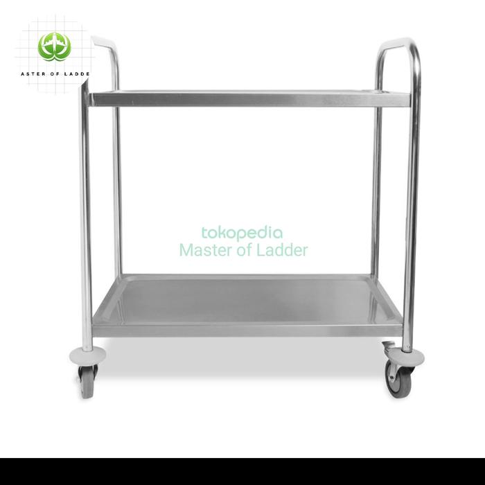 Promo Krischef Troli 2 Tingkat trolley makan troli cafe hotel restoran ...