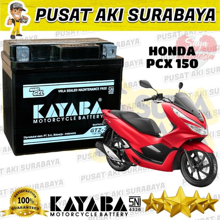 Jual BERGARANSI KAYABA GTZ7S ORIGINAL ACCU KERING MOTOR PCX 150 VARIO ...