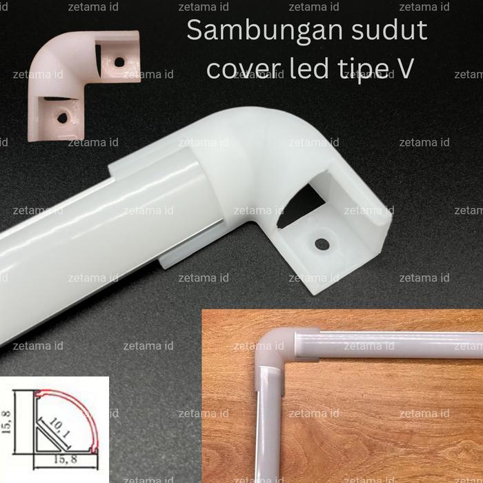 Jual Sambungan Sudut Cover Aluminium Led Strip Corner Connector ...