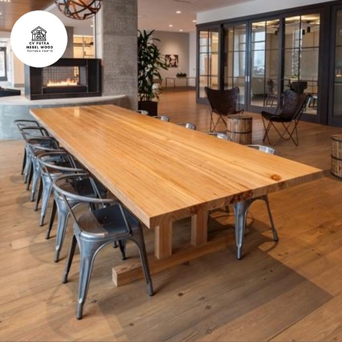 Jual meja rapat meja meeting meja kantor kayu jati minimalis ...