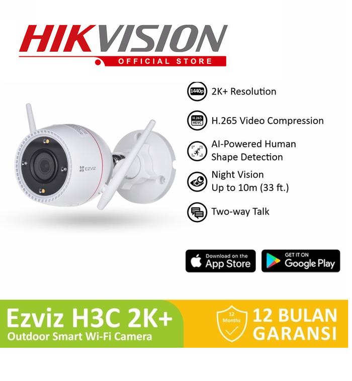 Promo EZVIZ H3C 4MP COLOR NIGHT CCTV Wi-fi Outdoor 4MP 2K+ Color Night ...