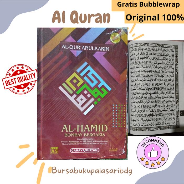 Jual Al Quran A5 Al Hamid Bombay bergaris tanpa terjemah Hc milenial - Kota Bandung ...