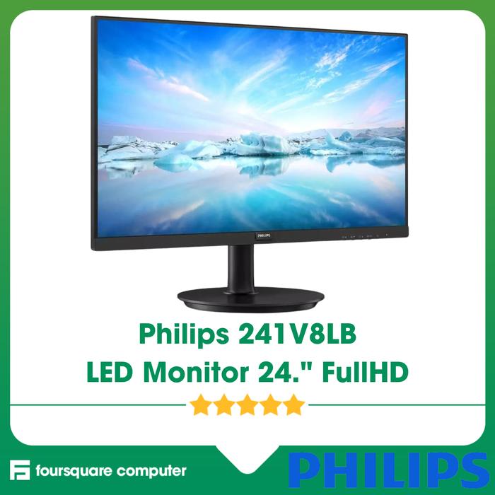 Jual Philips 241V8 LED Monitor 24 Inch VA Flat FullHD Borderless Resmi ...