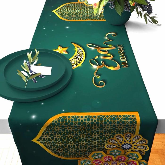 Jual Taplak Meja Panjang Idul Fitri Lebaran Table Runner Elegant ...