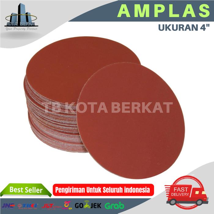 Jual KERTAS AMPLAS BULAT 4 INCH/ AMPLAS DISC/ SANDING PAPER - 60 - Kota ...