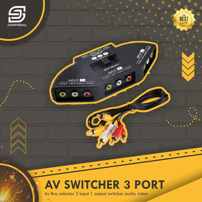 Jual AV RCA SELECTOR 3 INPUT 1 OUTPUT SWITCHER AUDIO VIDEO INPUT SELEKTOR - Kota Denpasar - Java ...