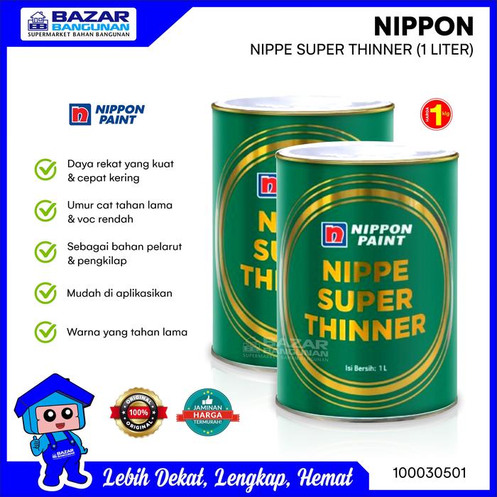 Jual THINNER TINER PENGENCER CAT NIPPON PAINT NIPPONPAINT NIPPE SUPER 1 L - Kota Bekasi - Bazar ...