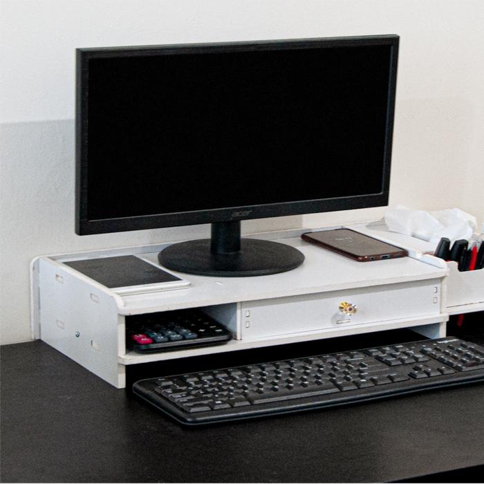 Jual Meja Monitor Multifungsi Laci Tempat Tissue MDF Ruang Kerja LC071 ...