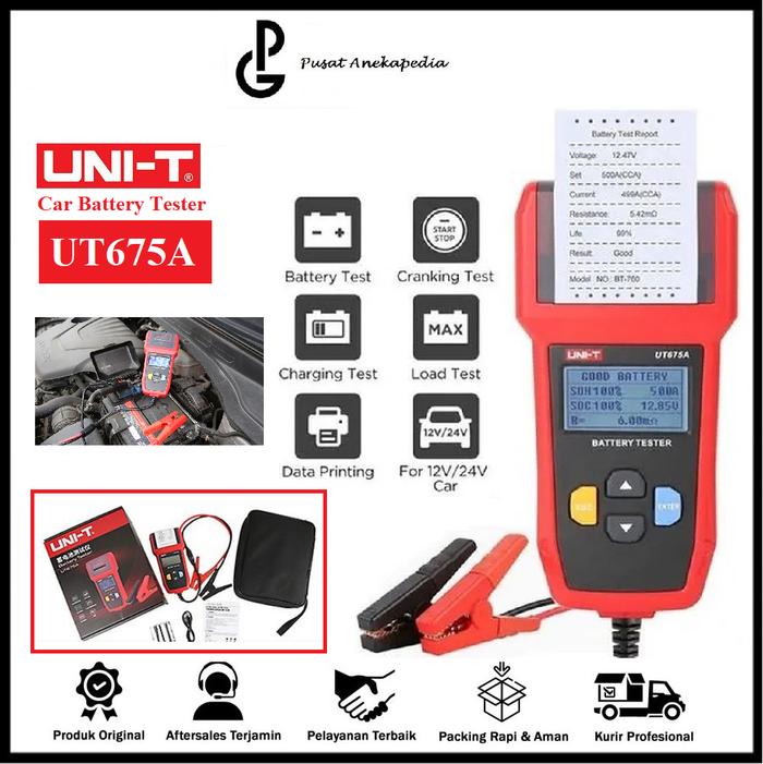 Promo UNI-T UT675A Penguji Baterai Mobil Digital Car Battery Tester 12V ...