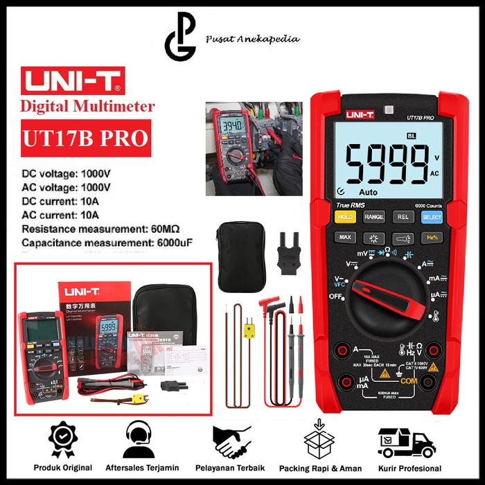 Promo UNI-T UT17B PRO Digital Multimeter True RMS 1000V AC/DC - UT17 B ...