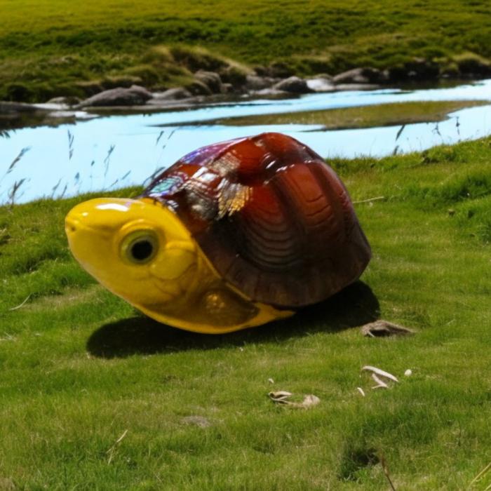 Jual Animal Figure Resin Turtle Cuora Aurocapitata Yellow-Headed Box ...