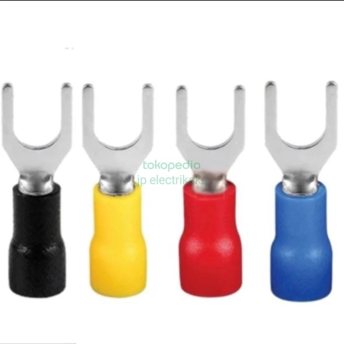 Jual Kabel Skun Y 1.5mm M4/Cable Lugs/Skun Garpu SVS1.25-4 TSS - Biru ...