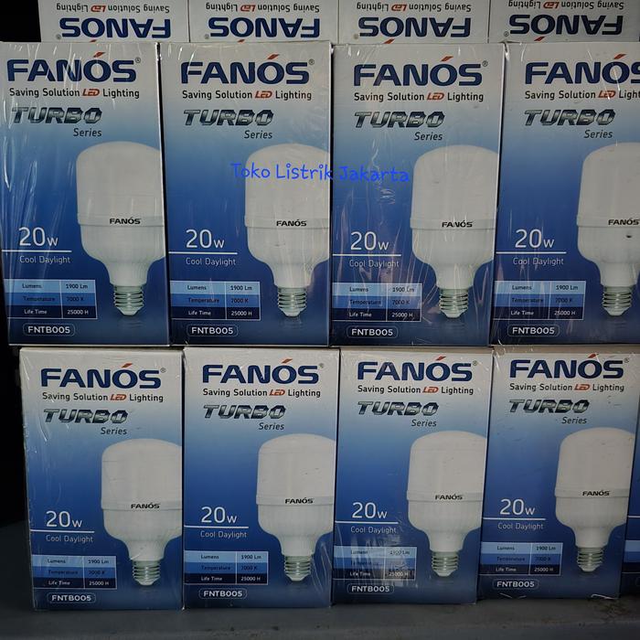 Jual Lampu Bohlam Led T bulb FANOS Turbo 20W 20 Watt Putih CDL Jumbo ...