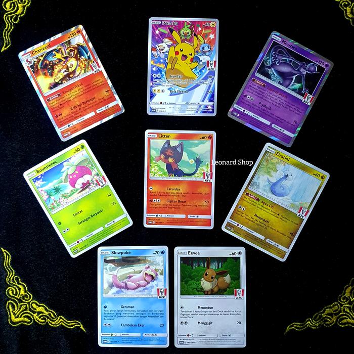 Jual 1 Set Kartu Pokemon Promo KFC Pikachu Charizard Mewtwo Mulus Rare ...
