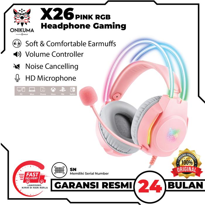 Promo ONIKUMA X26 Headset Gaming Headphone Gaming Pink Original - Jakarta Pusat - Onikuma ...