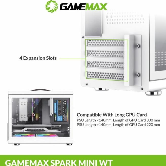 Jual US Casing Gamemax Spark Mini White ITX PC Case - Kota Surabaya - Mega Komputer SBY | Tokopedia