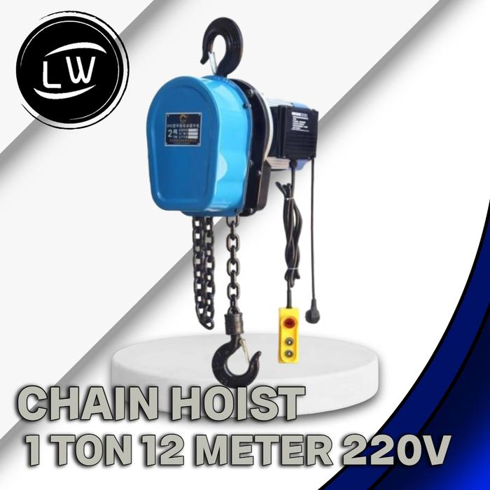 Jual ELECTRIC CHAIN HOIST 1 TON 12 METER 1 PHASE 220V / CHAIN BLOCK ...