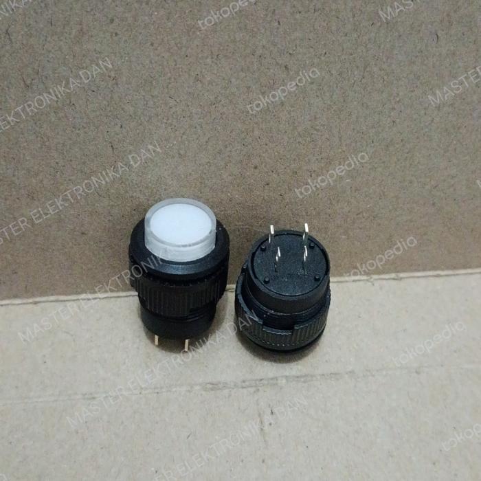 Jual 7809 saklar switch swit push on klakson 4pin lampu led 3v putih ...