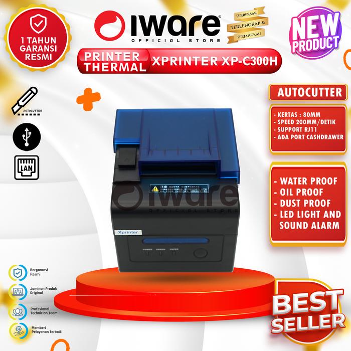 Promo Xprinter Printer Thermal kitchen XP-C300H Usb+Lan 80mm Autocutter ...