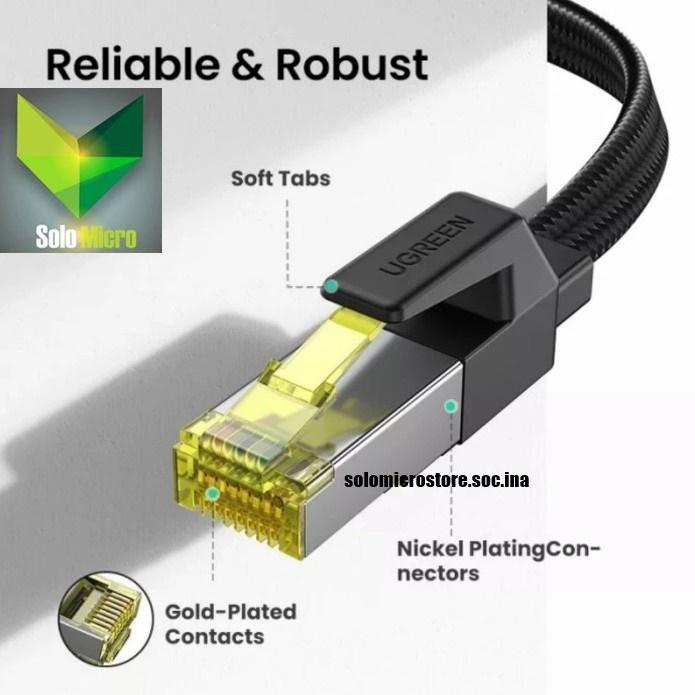 Jual UGREEN Cat7 Cat 7 STP Flat Lan Kabel Cable 10M 10 Meter 40165 ...