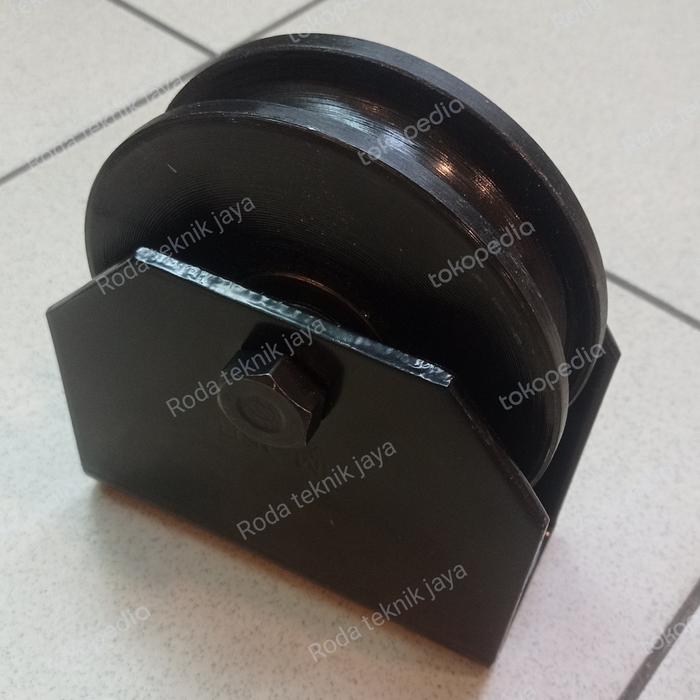 Jual roda pintu pagar/roda gerbang/roda pagar besi 5 inchi ( rel behel ...