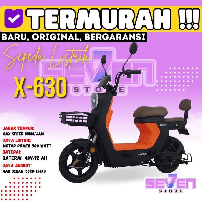 Jual Sepeda Listrik Exotic X630 500 Watt Garansi Resmi - Kota Tangerang ...