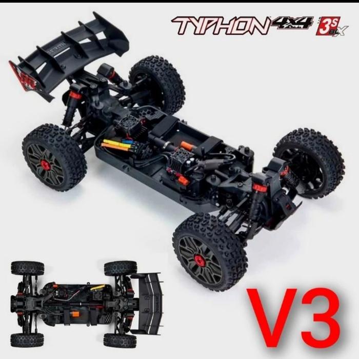 Jual Arrma Typhon V3 3s Blx Brushless Rtr 1/8 4wd Buggy (red) W ...