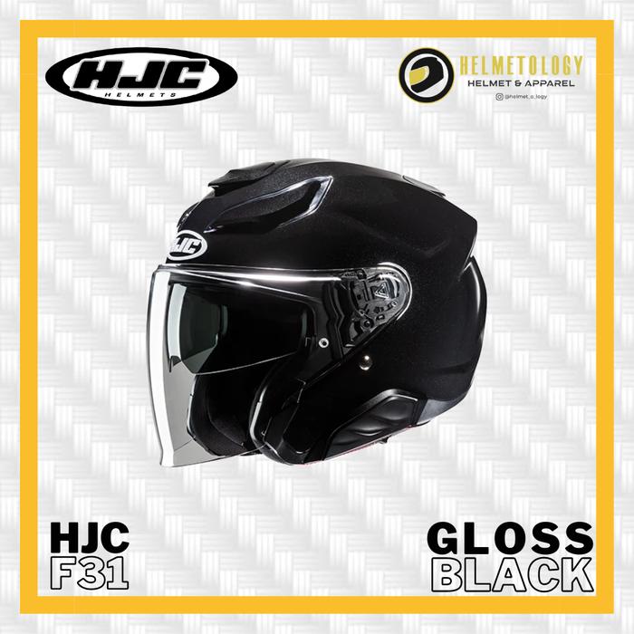 Jual HJC F31 Solid Helm Half Face Double Visor Fiberglass Original ...
