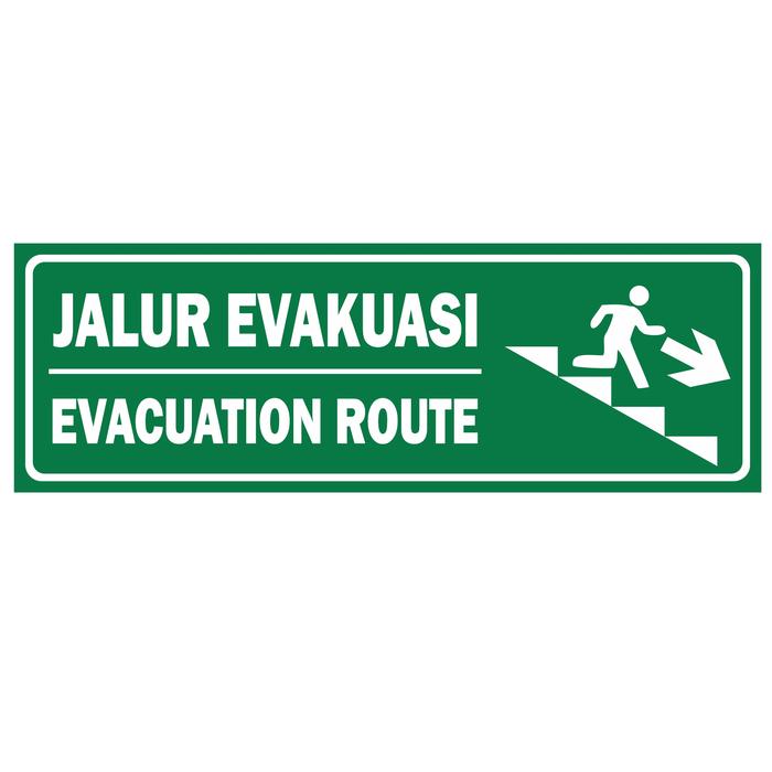 Jual STIKER RAMBU K3 JALUR EVAKUASI / EVACUATION ROUTE A, B, C, D ...