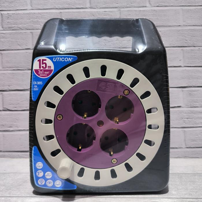 Jual UTICON CR-3815 CABLE REEL KABEL BOX 15M 15 METER FULL 4 LUBANG SNI ...