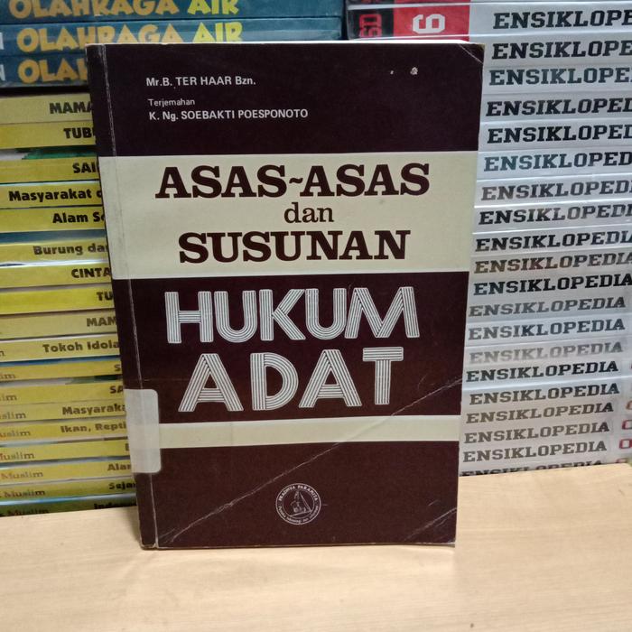 Jual Buku Original ASAS - ASAS DAN SUSUNAN HUKUM ADAT Pradnya Paramita ...