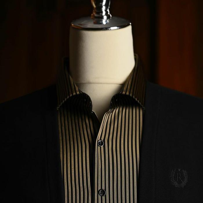 Jual Rucas Tailor "Two In One" Striped Shirt - Gold, IKLAN - Kota ...