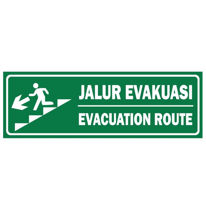 Jual STIKER RAMBU K3 JALUR EVAKUASI / EVACUATION ROUTE A, B, C, D ...