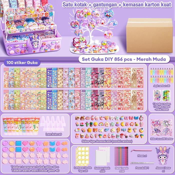 Promo DIY Guka Set Gantungan Kunci Akrilik Keychain DIY Gooka Set ...