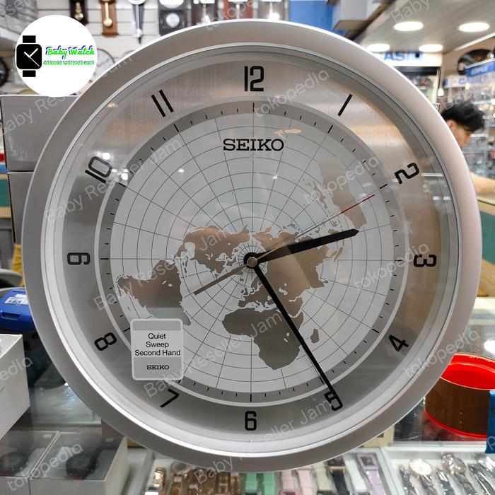 Jual Jam Dinding Seiko Japan QXA814 QXA814A Silver Quiet Sweep Original ...