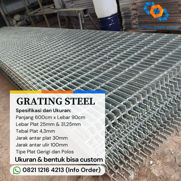 Jual GRATING STEEL GALVANIS READY PLAT GERIGI DAN POLOS - Kab. Bogor ...