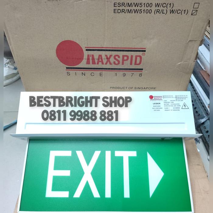 Jual LAMPU EXIT MAXPID / Maxpid exit light emergency - 2 SISI - Jakarta ...