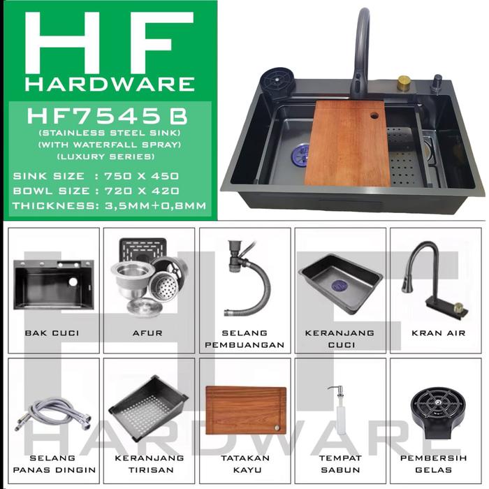 Jual Kitchen Sink 7545 7546 / Bak Cuci Piring bcp Stainless Tebal ...