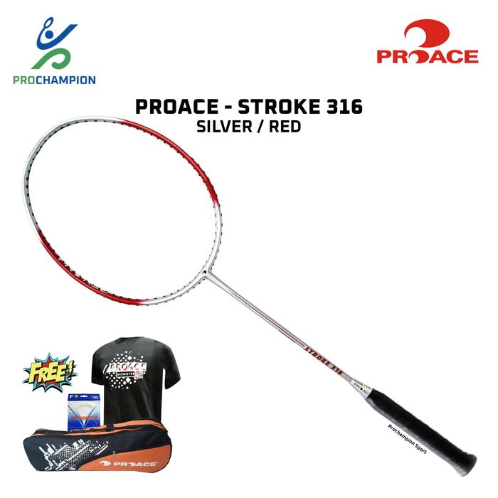 Raket Proace Logo Raket Original Badminton Pro Ace Nano 8000 Bonus
